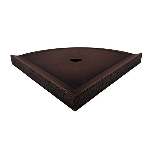 Questech Décor 8 Inch Corner Shower Shelf and 5 Inch Shower Caddy Soap Dish, Metro Flatback Wall Mounted Bathroom Shower Organizer, Oil Rubbed Bronze Finish
