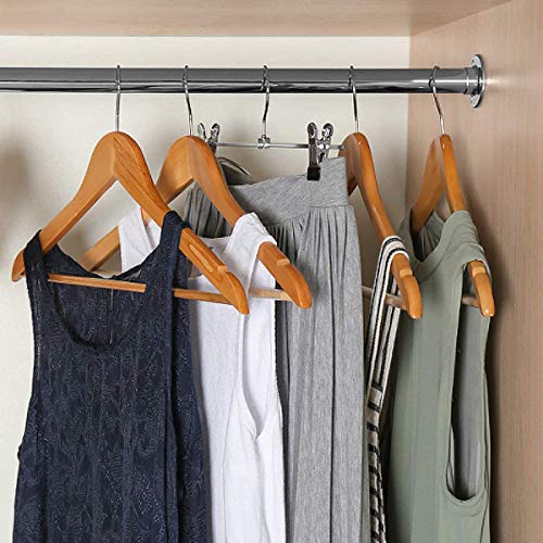 HQDeal 2 Pack Stainless Steel Closet Pole Sockets, Heavy Duty Closet Rod End Supports U Shaped Flange Rod Holder with Screws for Wardrobe Bracket Shower Curtain Rod Flange Socket Kit (25mm)