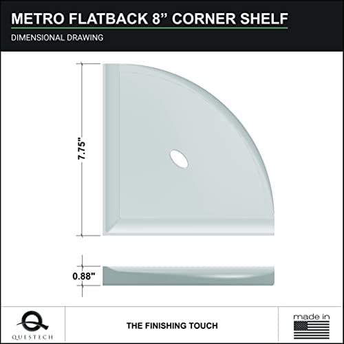 Questech Décor 8 Inch Corner Shower Shelf and 5 Inch Shower Caddy Soap Dish, Metro Flatback Wall Mounted Bathroom Shower Organizer, Oil Rubbed Bronze Finish