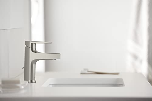 KOHLER 74013-4-2MB Taut Single-Handle Bathroom Sink Faucet, Vibrant Brushed Moderne Brass