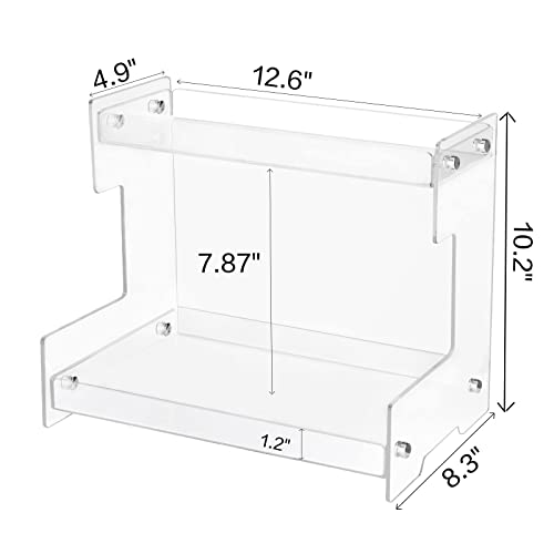 Acliys 2 Tier Bathroom Counter Organizer Acrylic Countertop Organizer Makeup Organizer Perfume Organizer Vanity Organizer Spice Rack Organizer Bathroom Sink Organizer Coffee Station Organizer(Bule)