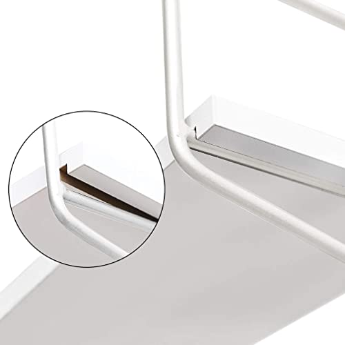 BOLUO White Wall Shelf - Garage Storage System Shelves Modern Bathroom Decor Bedroom Living Room Kitchen 24 inches Long (610-W)