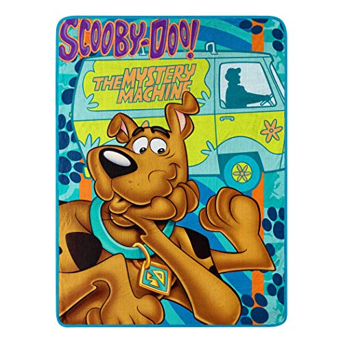 The Northwest Company Warner Brothers Scooby-Doo, "Whole Gang" Micro Raschel Throw Blanket, 46" x 60", Multi Color