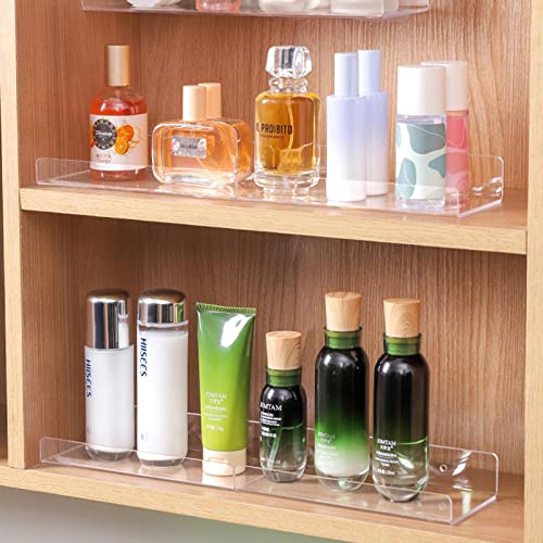 jomgeroz Acrylic Bathroom Shelves Wall Mounted Shower Shelve No Drilling Adhesive Thick Clear Storage & Display Shelves Bathroom Small Wall Shelf with Hooks