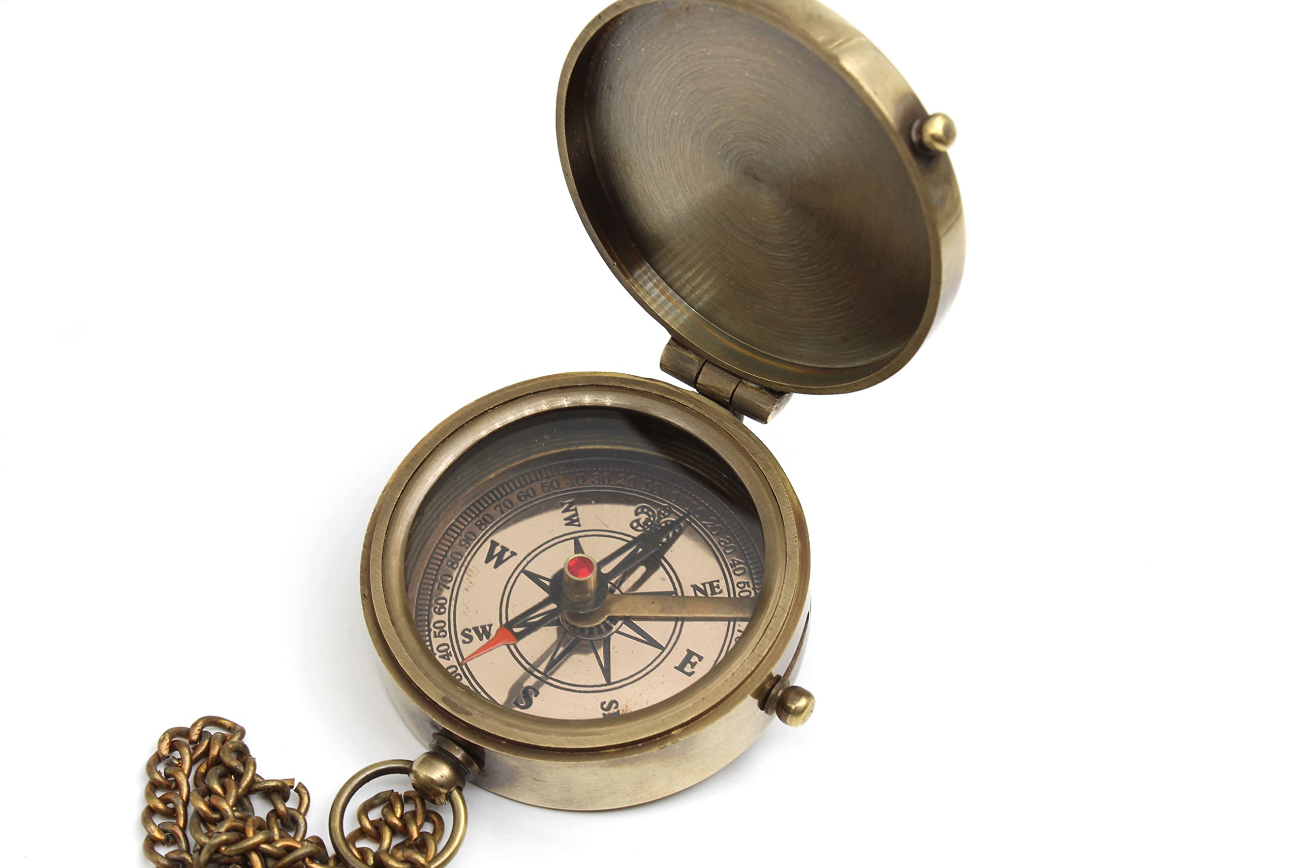 Second Star to The Right J. M. Barrie, Peter Pan Engraved Brass Compass for Anniversary, Birthday, Graduation Day, Confirmation Gift, Valentine Gift Parting Gift with Wooden Case.