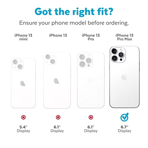 Speck iPhone 13 Pro Max Case - Drop Protection Fits iPhone 12 Pro Max & iPhone 13 Pro Max Phones - Clear Case, Built for MagSafe - Anti-Yellowing & Anti-Fade with Dual Layer Slim Design - GemShell
