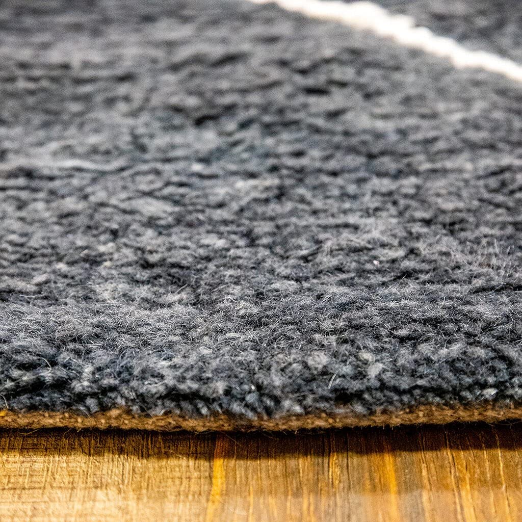 Westside Market Moroccan Gray Rug Handmade Area Rug 100% Wool, 8' x 10'