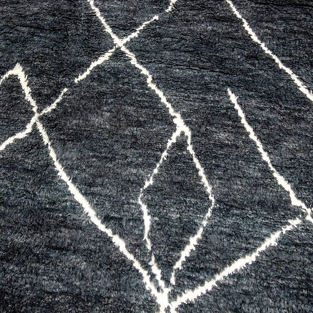Westside Market Moroccan Gray Rug Handmade Area Rug 100% Wool, 8' x 10'