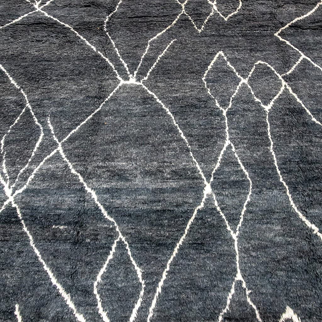 Westside Market Moroccan Gray Rug Handmade Area Rug 100% Wool, 8' x 10'