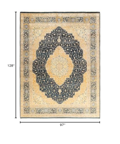 Solo Rugs One of a Kind Hand Knotted Hand Made Wool Traditional Oriental Mogul Gray 8 x 10 Area Rug