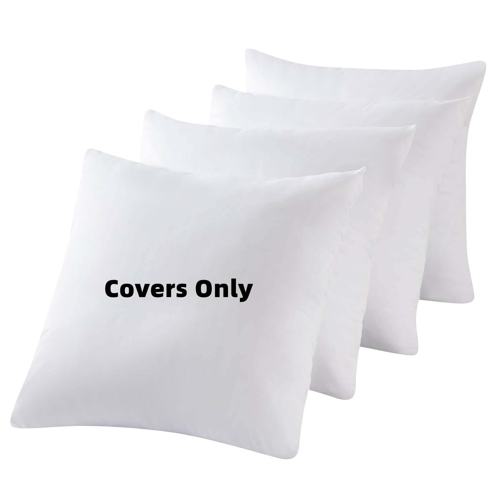 4 Pack Waterproof Down Feather Proof Pillow Protectors with Zipper 18x18 Zippered Pillow Covers for Square Throw Pillow