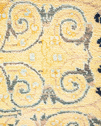 Solo Rugs One of a Kind Hand Knotted Hand Made Wool Traditional Oriental Mogul Gray 8 x 10 Area Rug
