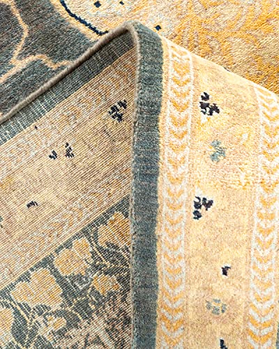 Solo Rugs One of a Kind Hand Knotted Hand Made Wool Traditional Oriental Mogul Gray 8 x 10 Area Rug