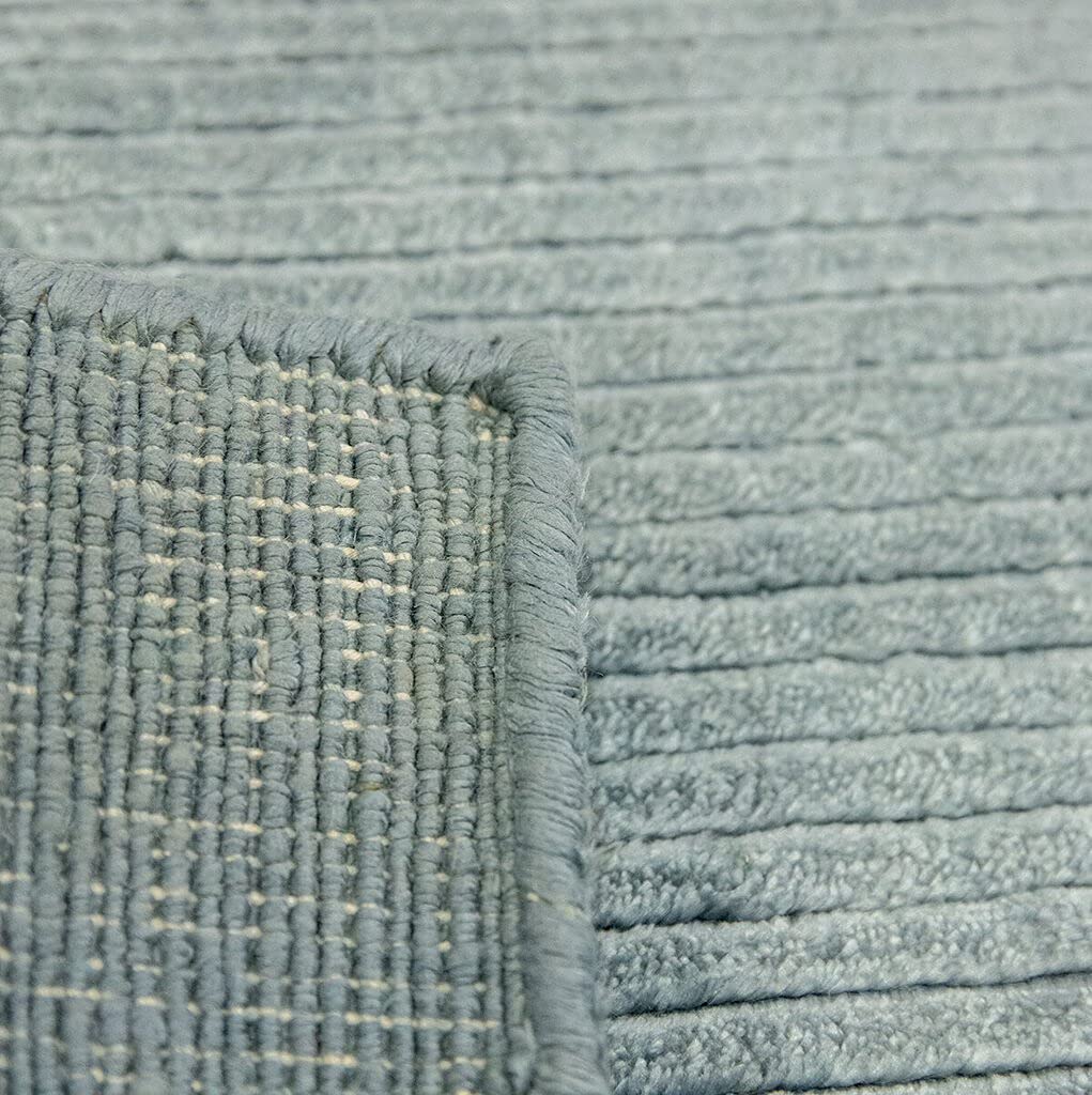 Westside Market India Stripes Gray Rug Handmade Area Rug 100% Wool, 6'0'' x 8'10''