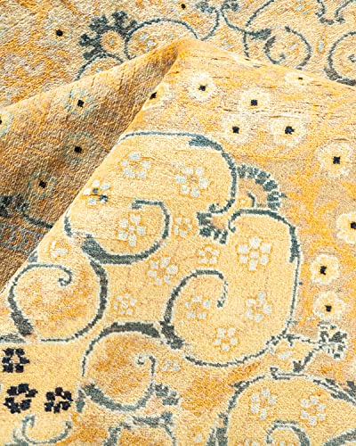 Solo Rugs One of a Kind Hand Knotted Hand Made Wool Traditional Oriental Mogul Gray 8 x 10 Area Rug