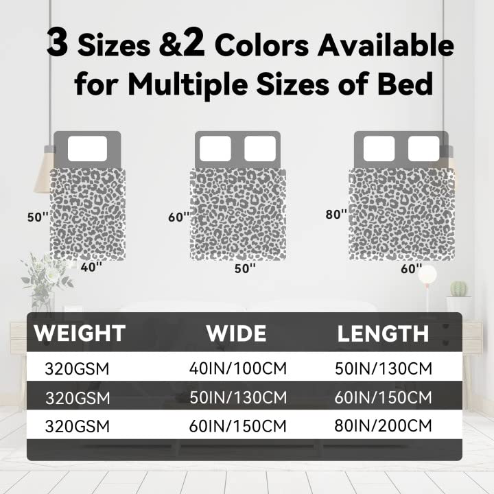 Cheetah Print Blanket Gifts for Women Flannel Fleece Leopard Print Throw Blanket Warm Soft Cozy Cheetah Blanket for Couch Bed Sofa Leopard Blankets & Throws for Mom Adult Leopard Decor 50"×60"