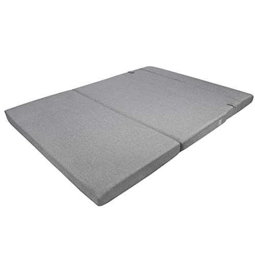 REDCAMP Memory Foam Folding Mattress, 4 Inch Queen Portable Mattress Pad Sofa Bed with Washable Cover for Guest, Camping, Bedroom