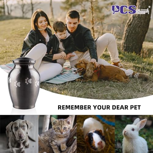 PCS Pet Memorial Cremation Urns for Dogs and Cats Ashes, Dog Keepsake Urns for Ashes with Paw Prints-Small