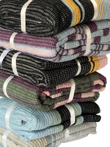 KAO Bed Throw Blanket Thick Plush Warm Multi-Purpose Decorative Cozy Luxury Blanket for Chair, Couch, Farmhouse, Bed and Sofa - 59" x 78.7" (Pink, Purple, Blue)