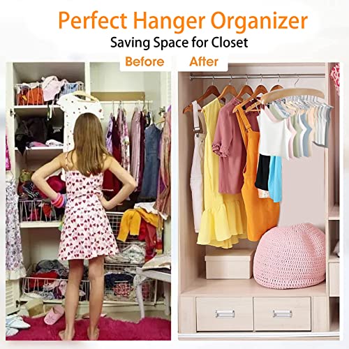 ChezMax Tank Top Hanger with 24 Hooks, Space Saving Hangers, Hanging Bras Tank Tops Ties Scarfs Hanger Organizer for Closet and Storage, 360° Rotating, Foldable Metal Hooks (Pack with U-Shape Hook)