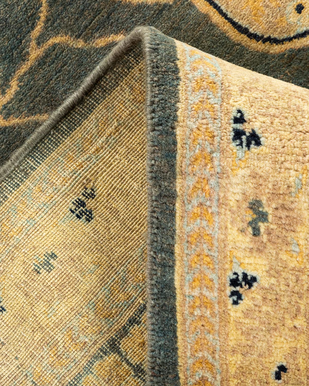 Solo Rugs One of a Kind Hand Knotted Hand Made Wool Traditional Oriental Mogul Gray 8 x 10 Area Rug