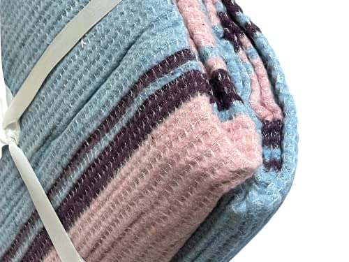 KAO Bed Throw Blanket Thick Plush Warm Multi-Purpose Decorative Cozy Luxury Blanket for Chair, Couch, Farmhouse, Bed and Sofa - 59" x 78.7" (Pink, Purple, Blue)