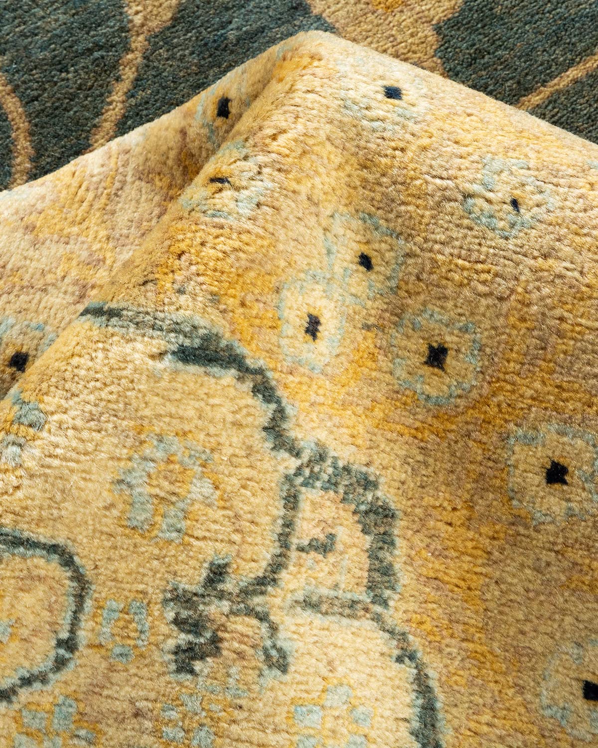 Solo Rugs One of a Kind Hand Knotted Hand Made Wool Traditional Oriental Mogul Gray 8 x 10 Area Rug