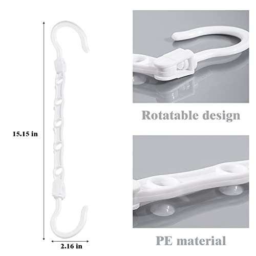 Space Saving Hangers, 8 PCS 5 Holes Plastic Closet Organizers and Storage Shirt Organizer for College Dorm Room