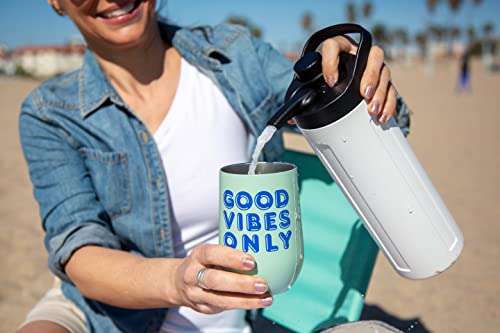 GrowlerWerks uKeg Twist Seltzer Maker & Dispenser – Portable Patented Carbonation System - Vacuum Insulation for Beverages – Includes Carry Handle- Soda Maker for Sparkling Water (Tungsten, 36 oz)