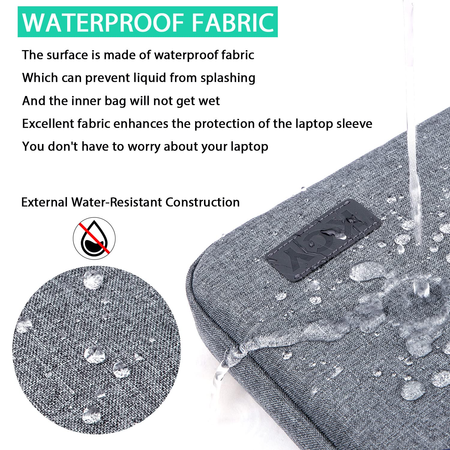 KCY Laptop Bag Case 13 13.3 14 Inch with Shoulder Starp, Waterproof Slim Computer Sleeve Compatible with MacBook Air 13 M1/M2, MacBook Pro 13/14, 13.5” Surface Laptop 5/4, Chromebook 14, Grey