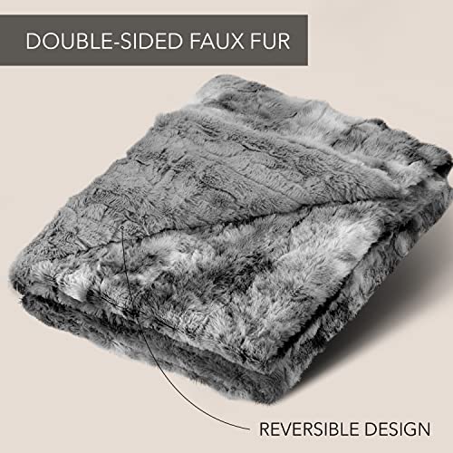 Luxury Plush Blanket - Cozy, Soft, Fuzzy Faux Fur Throw Blanket for Couch - Ideal Comfy Minky Blanket for Adults for Cold Nights by Everlasting Comfort