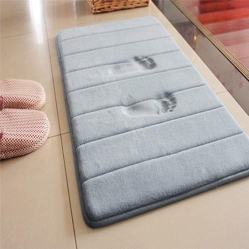 MELTSUN Bath mat Home Bath Mat Coral Fleece Bathroom Carpet Water Absorption Non-Slip Memory Foam Absorbent Washable Rug Toilet Floor Mat,Wine Red,40,60cm