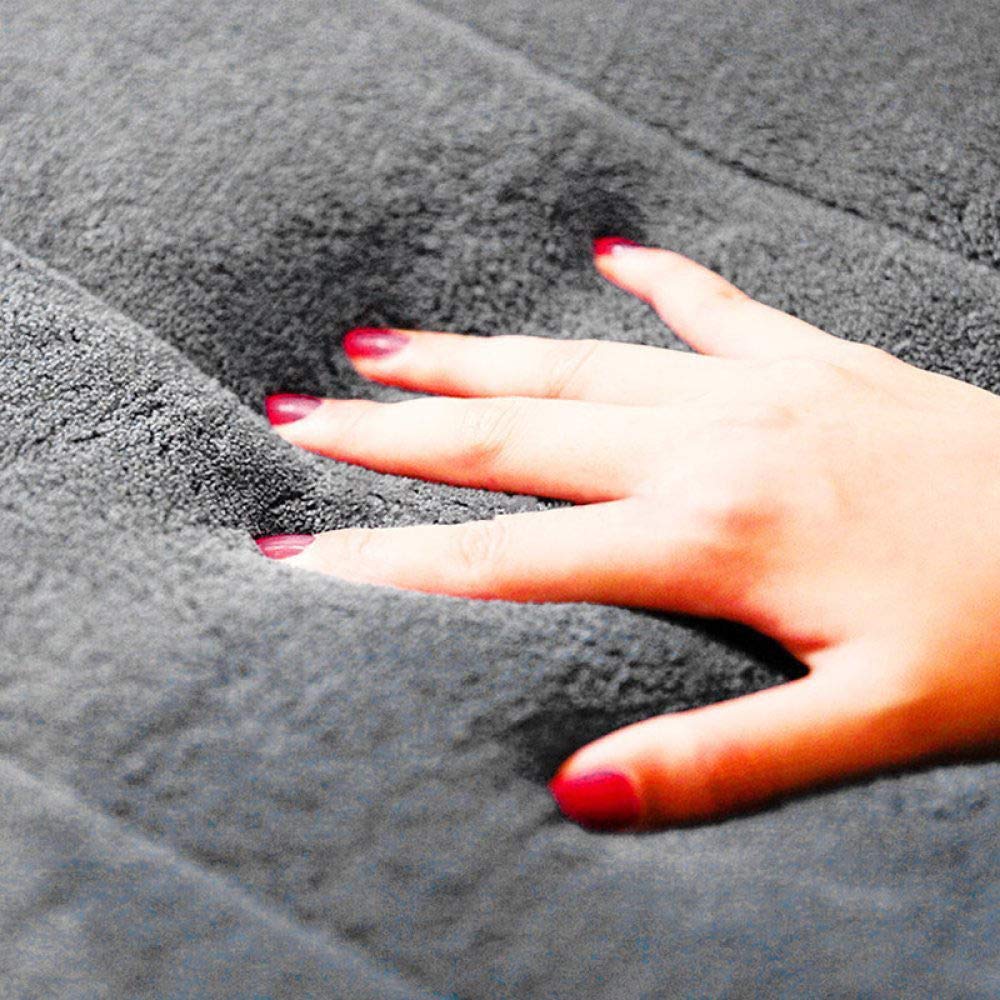 MELTSUN Bath mat Home Bath Mat Coral Fleece Bathroom Carpet Water Absorption Non-Slip Memory Foam Absorbent Washable Rug Toilet Floor Mat,Wine Red,40,60cm