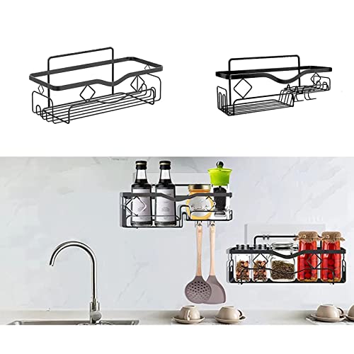 Wall Mount Bathroom Shelf Punch Free Hangable Organization Rack Multifunction for Home Bathroom Face Cleanser Organizer bathroom shower shelf