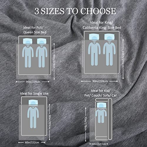 CHOSHOME Cooling Blanket for Hot Sleepers Lightweight Summer Cold Thin Blankets for Sleeping, Hot Flashes Night Sweats, Soft Blanket for Bed, Throw Size, Gray