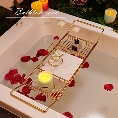 BKDFD Bathtub Rack Bathroom Telescopic Shelf Tray Bathroom Stainless Steel Bathtub Rack Bath Artifact (Color : Gray, Size : 50-100 * 20 * 5cm)