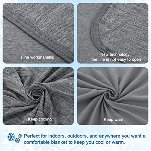CHOSHOME Cooling Blanket for Hot Sleepers Lightweight Summer Cold Thin Blankets for Sleeping, Hot Flashes Night Sweats, Soft Blanket for Bed, Throw Size, Gray