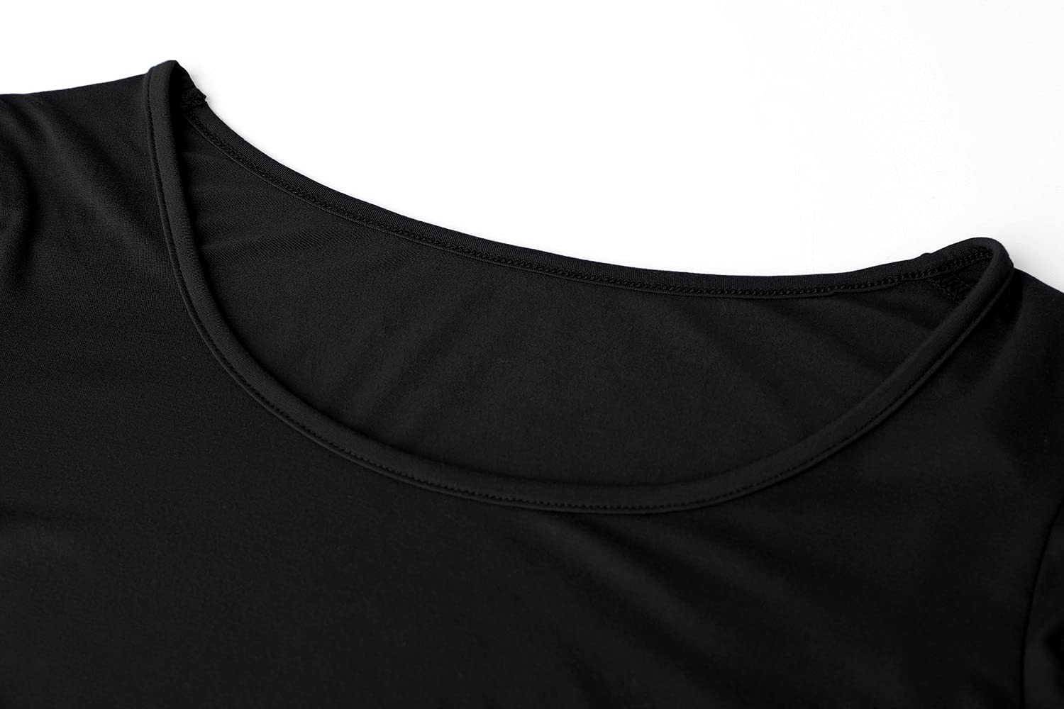 Long Sleeve Crop Tops for Women Workout Basic Clothes for Teen Ladies Fitted Slim Scoop Neck Cute Yoga Shirts (Black, X-Small)