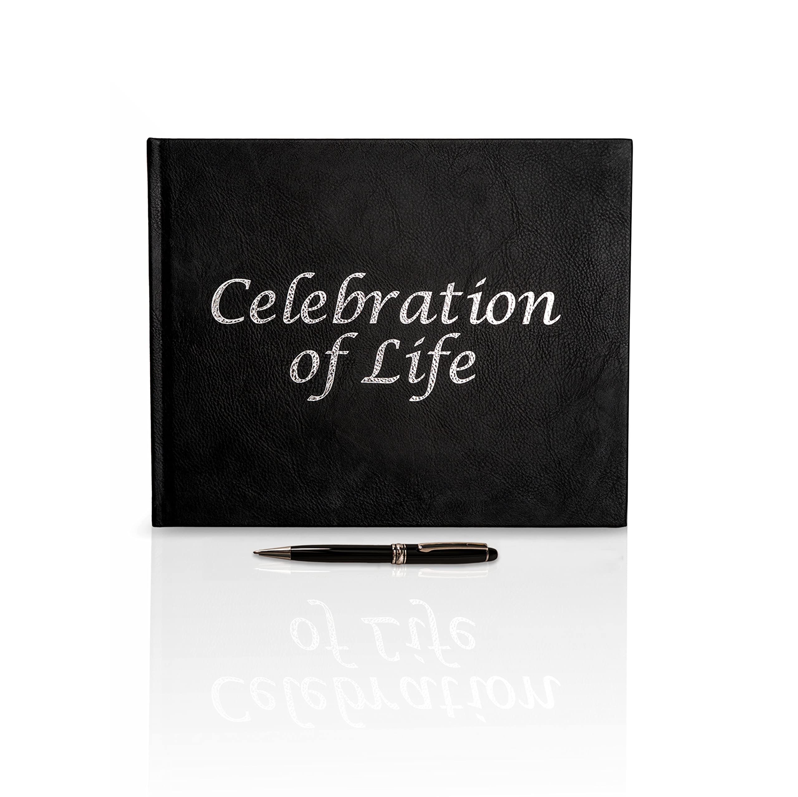 Hudson Creations Funeral Guest Book for Celebration of Life – Celebration of Life Guest Book for Funeral - 124 Pages Memory Book, Space for Name, Address, Prayers & Memories
