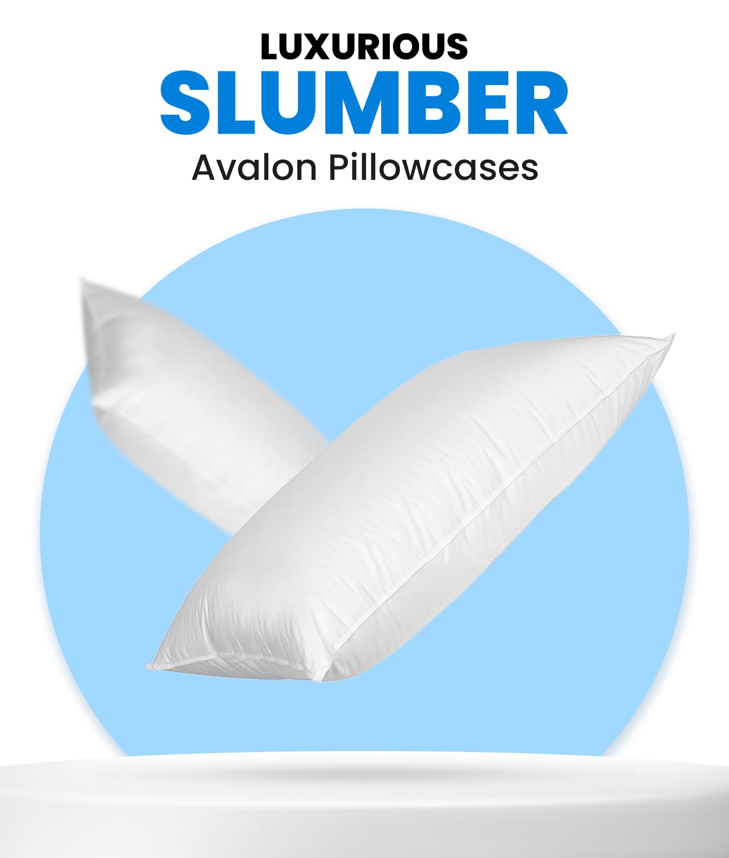 Avalon Bedding Pillow Cases Standard Size White Pillow Cases Set of 12 Cotton Blend 200 TC Soft & Breathable Perfect for Home & Hospital, Hotel Quality Queen Pillow Protectors 30x20 Inches