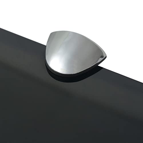 GOLINPEILO Floating Shelf Tempered Black Glass for Living Room, Bedroom, Bathroom 11.8"x3.9", Glass Thickness: 0.3"