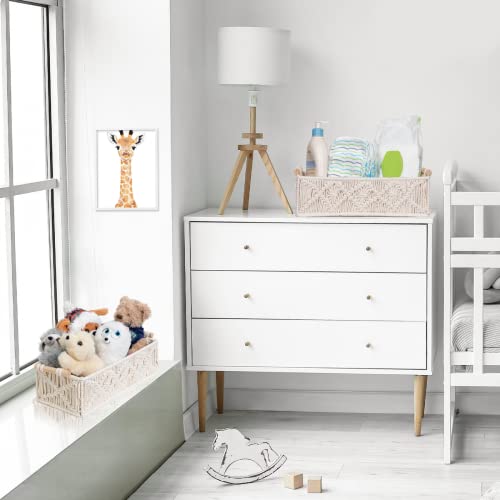 HARPER ROWS Macrame Storage Baskets for Decorative Boho Bathroom - Toilet Paper & Toilet Tank Basket Organizer - Kitchen Pantry Organization Bins - Baby Gift, Nursery Decor β Cute & Durable (Set of 2)