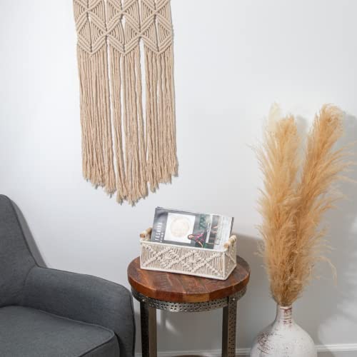 HARPER ROWS Macrame Storage Baskets for Decorative Boho Bathroom - Toilet Paper & Toilet Tank Basket Organizer - Kitchen Pantry Organization Bins - Baby Gift, Nursery Decor β Cute & Durable (Set of 2)
