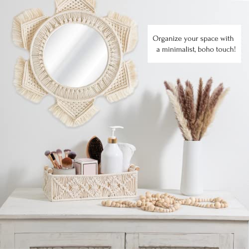 HARPER ROWS Macrame Storage Baskets for Decorative Boho Bathroom - Toilet Paper & Toilet Tank Basket Organizer - Kitchen Pantry Organization Bins - Baby Gift, Nursery Decor β Cute & Durable (Set of 2)