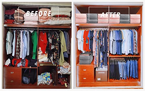 Clothes Organizer for Folded Clothes, Wardrobe Clothes Organizer, Large 9 Grids, Upgrade Organizer for Folded Clothes, For Jeans, Underwear, Tight pants, Scarves, Sweater, T-Shirts, Dresses(Pink)