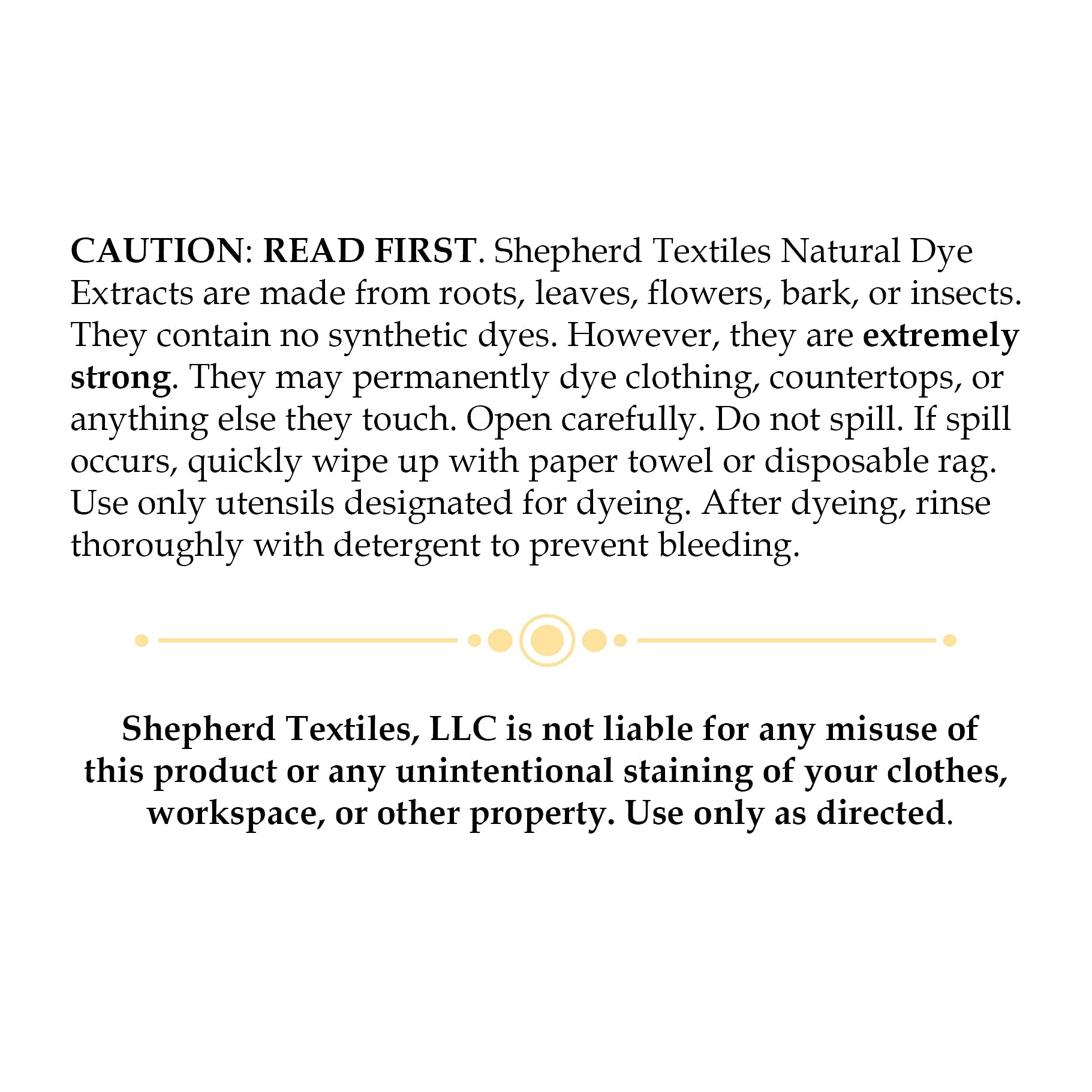 Shepherd Textiles Mulberry Leaf Extract Natural Dye, 1 oz.