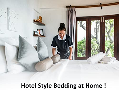 Luxury 1000 Thread Count 100% Egyptian Cotton Bed Sheets 2 Pc Standard Ivory Pillow Case Set, Sateen Weave, Single Ply Yarns, Luxury Hotel Collection, 4" Hem Stitched
