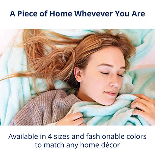ViscoSoft Fleece All Seasons Soft & Plush Comforter, Lightweight Design - Blush Pink Throw Blanket for Sofa, Bed, Couch (Pink, Throw 50"x 60")