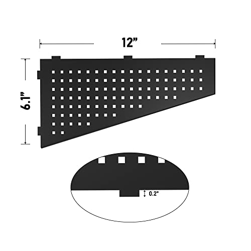 Bernkot Corner Shower Shelf Matte Black 12" 304 Stainless Steel Quadrilateral Floating Shelf Grid Design Recessed Bathroom Shelf for Tiled Wall, No Drilling,2 Pack