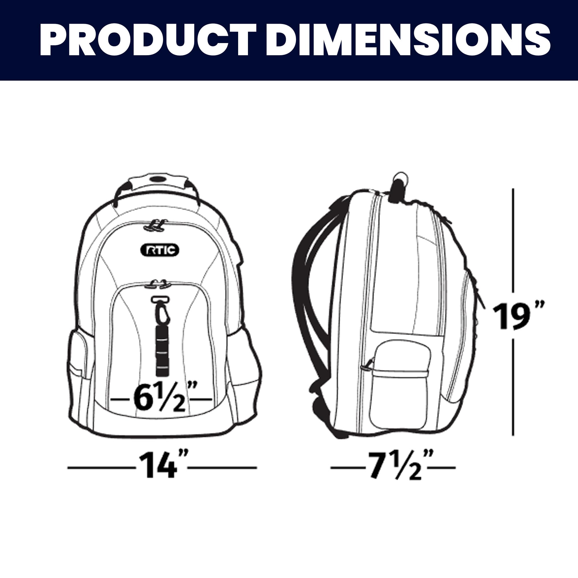 RTIC Summit Laptop Backpack, Sky Blue& Grey Medium